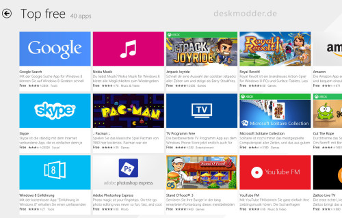 Der neue Windows App Store ist in Windows 8.1 freigeschaltet ...