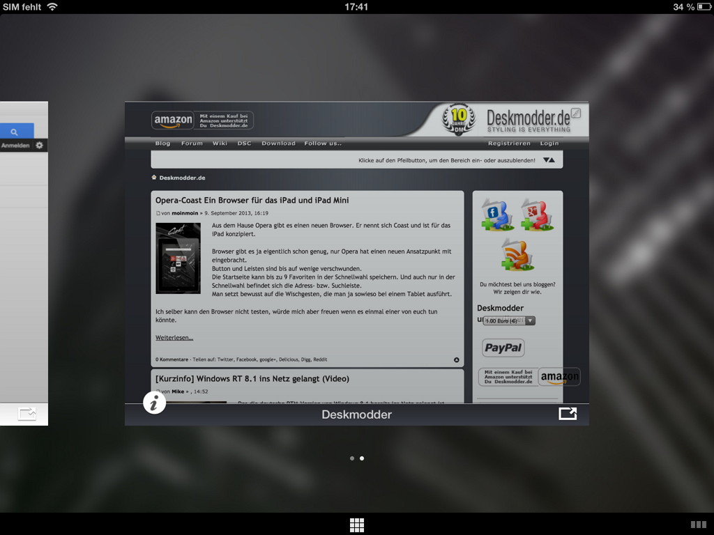 Opera-Coast Ein Browser für das iPad und iPad Mini - Deskmodder.de