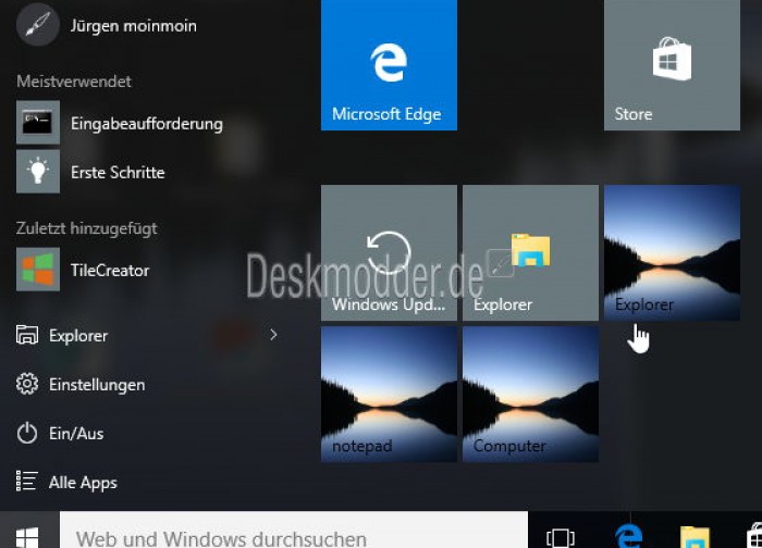 TileCreator - Eigene Kacheln erstellen. Das OblyTile für Windows 10 ...