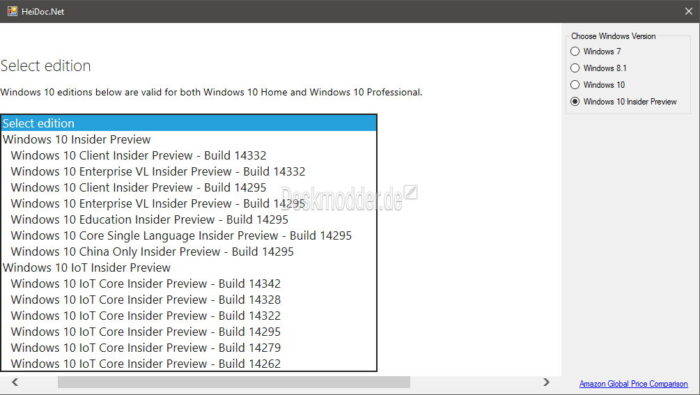 Windows ISO Downloader - Von Windows 7 bis Windows 10 alles möglich ...