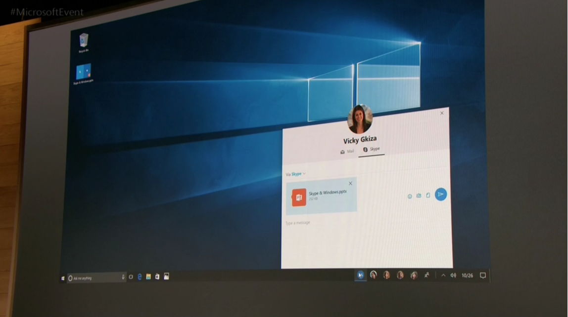 Neue "People Bar" in der Taskleiste der Windows 10 Creators Update ...