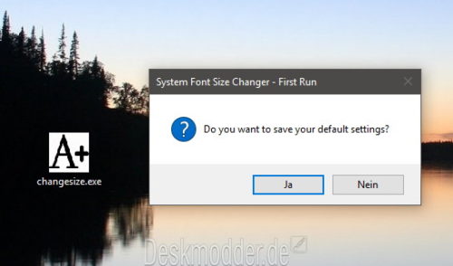 System Font Size Changer - Titelleisten, Icon, Menü Schriftgrösse ...