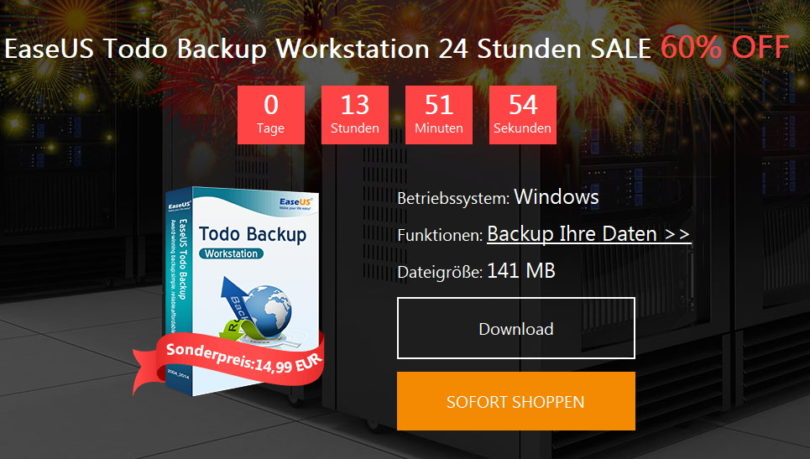EaseUS Todo Backup Workstation für 14,99 - 60% günstiger - Deskmodder.de
