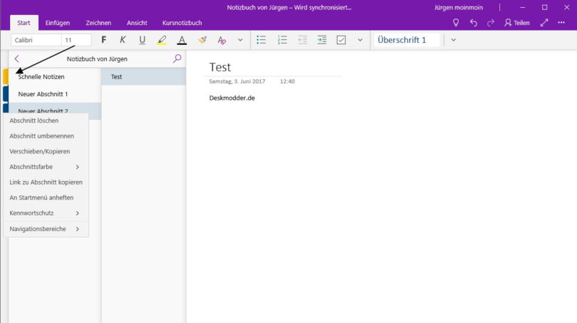 OneNote mit neuem Design und Funktionen Windows 10 (Mobile) - Deskmodder.de