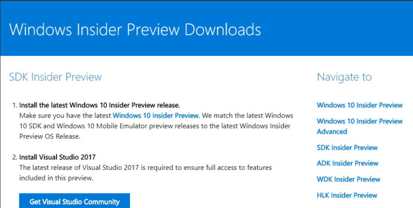 Windows 10 16203 ISO der SDK, WDK, ADK, HLK stehen zum Download bereit ...