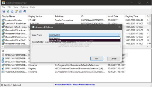 InstalledPackagesView - Installierte Software in der Registry und Ordnern anzeigen lassen ...