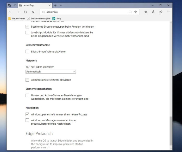 Versteckte Optionen unter about:flags im Microsoft Edge aktivieren ...
