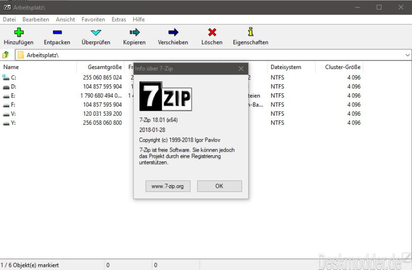 7-Zip 18.01 steht zum Download bereit - Deskmodder.de