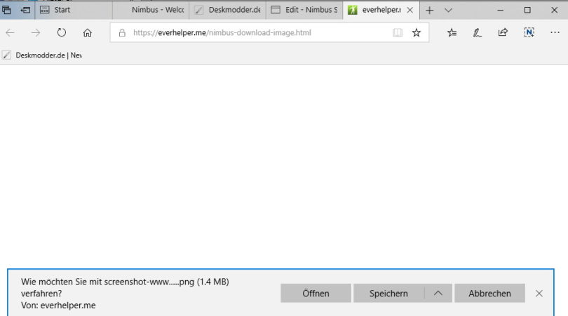 Nimbus screenshot for microsoft edge - propertiesvsa