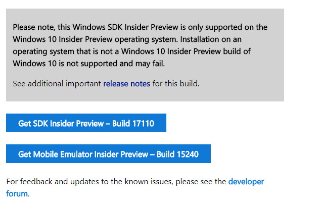 Windows 10 17110 SDK, ADK, WDK, EWDK und HLK stehen bereit Changelog ...