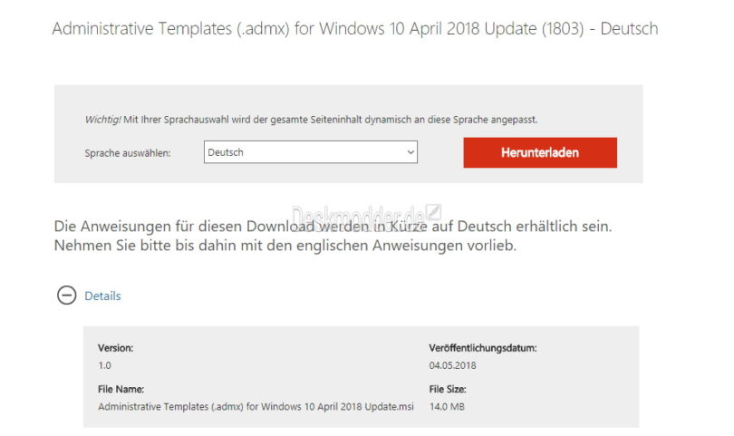 Administrative Templates (.admx) Windows 10 1803 (April 2018 Update ...