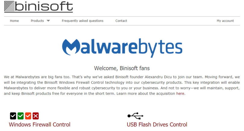 Malwarebytes greift sich Binisoft Windows Firewall Control und USB ...