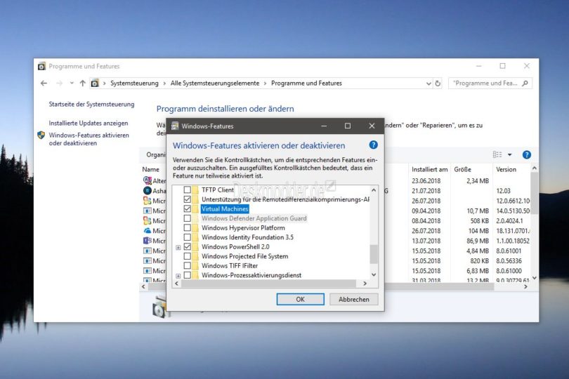 Programme Und Features
