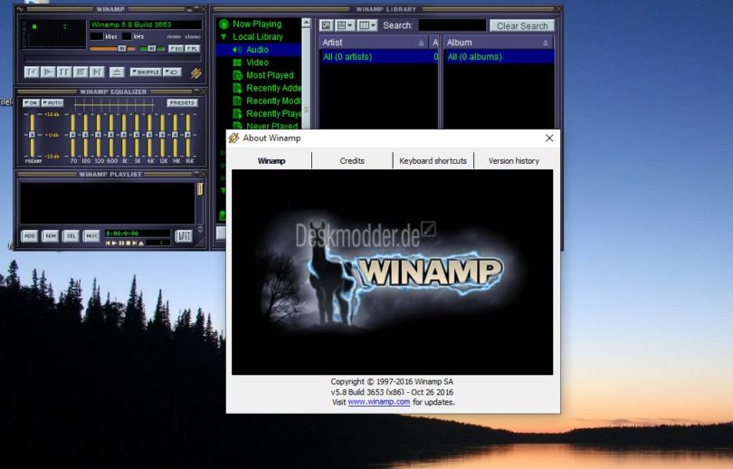 Winamp 5.8 Beta ins Netz gelangt - [Update] Nun offiziell - Deskmodder.de