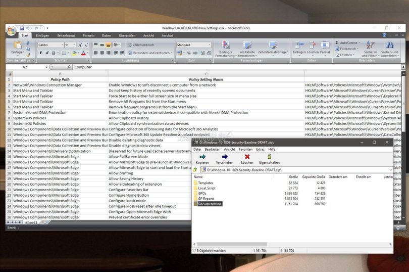 Microsoft Security Compliance Toolkit 1.0 für Windows 10 1809 und ...
