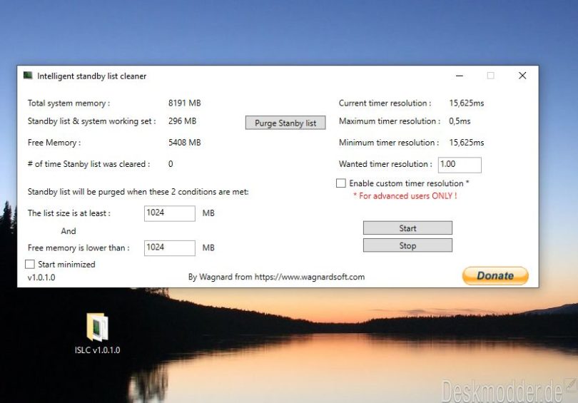 Intelligent Standby List Cleaner - Stottern in Spielen verringern oder ...