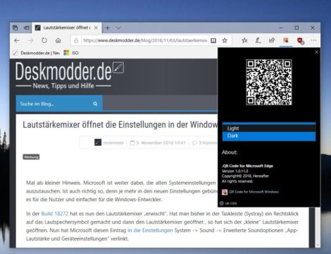 .QR Code for Microsoft Edge - Webseiten auf mobilem Gerät weiterlesen ...