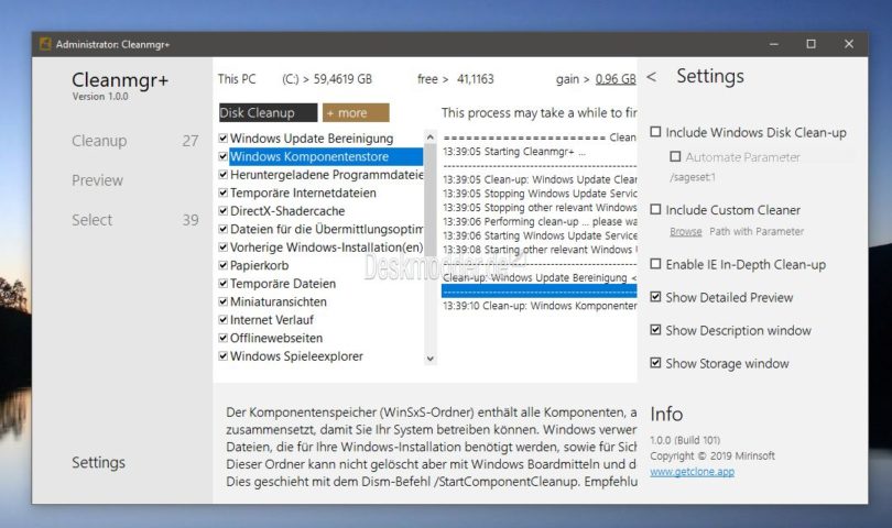 Cleanmgr+ Kleines Tool um Windows 10 zu bereinigen inkl. Browsercache ...