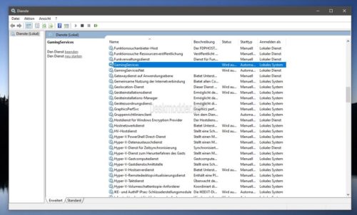 Gaming Services App installiert zwei neue Dienste unter Windows 10 für ...