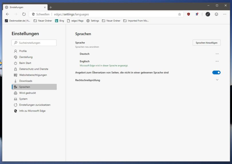 Microsoft Edge (Chromium) in deutsch ist nun möglich (Anleitung ...