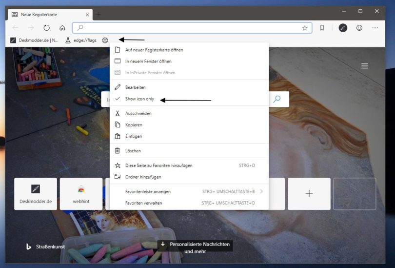 Microsoft Edge (Chromium): Icons der Favoriten können nun alleine ...