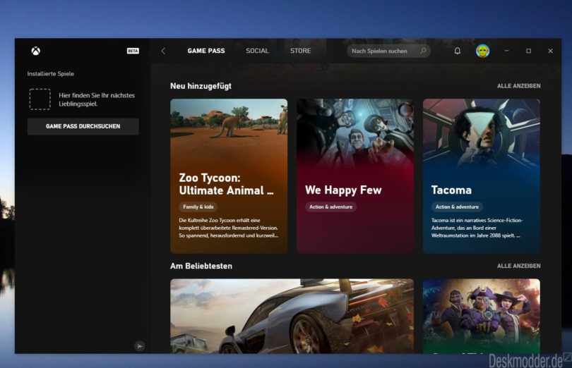 Neue Xbox App (Beta) kann ausprobiert werden - Xbox Game Pass PC-Spiele ...