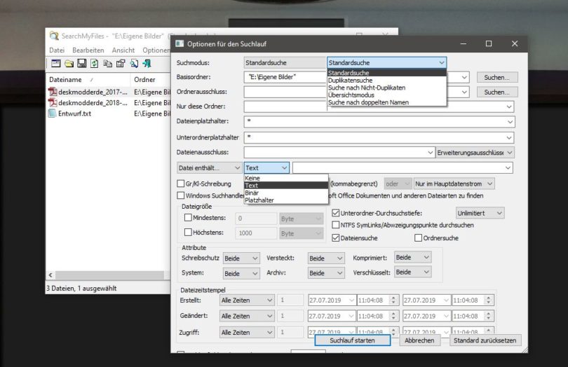 SearchMyFiles 3.00 jetzt mit Suche in Office-Dokumenten und auch in PDF ...