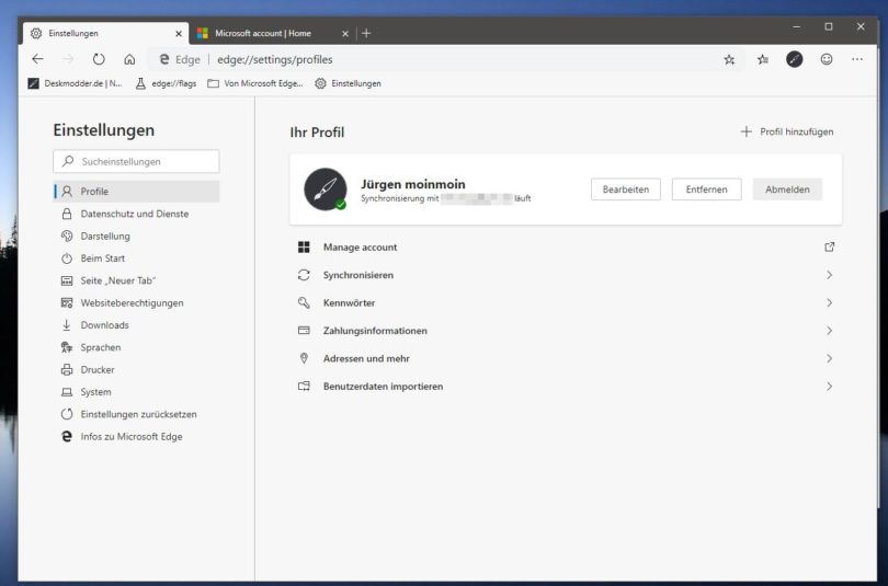Microsoft Edge 79.0.286.0 im Canary Ring mit neuer Einstellung für die ...