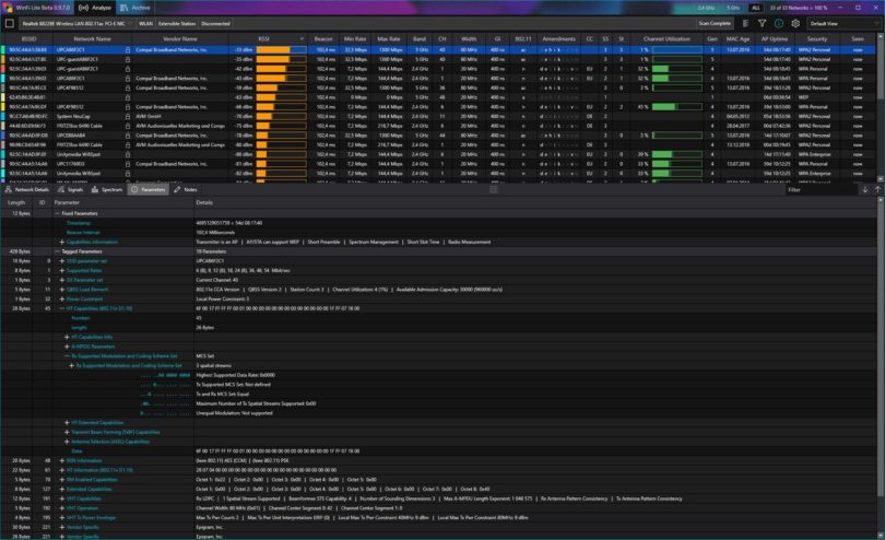 WinFi Lite - WLAN Analyzer für Windows 10 als App oder win32 ...