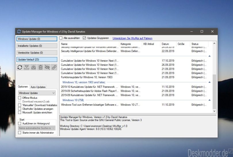 WuMgr 1.0 ist erschienen - Windows 10 Updates kontrollieren und manuell ...