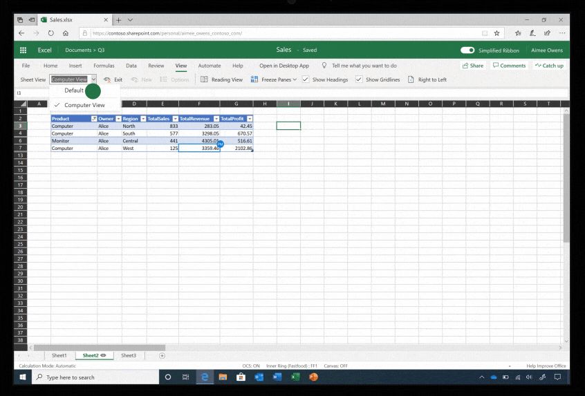 Web Excel