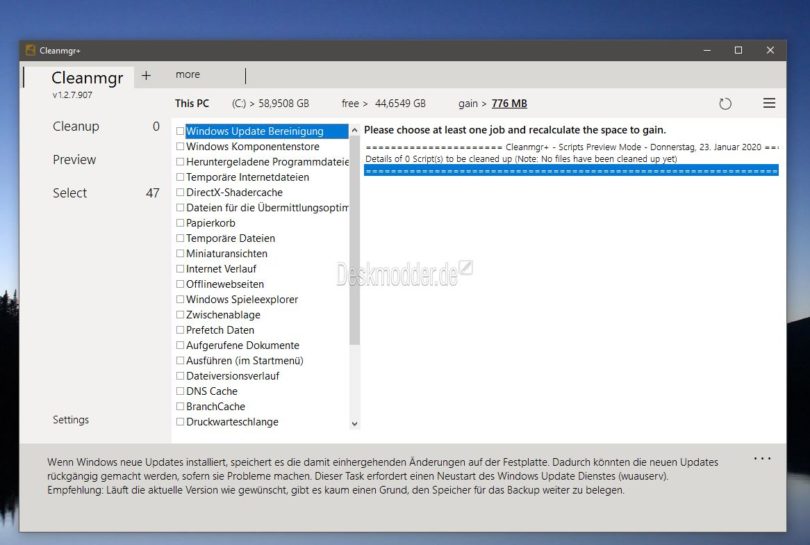 Cleanmgr+ unterstützt nun Windows 10 2004 und den Edge (Chromium ...