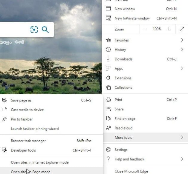 Microsoft Edge: Öffnen im Microsoft Edge Legacy ist nur für Testzwecke ...