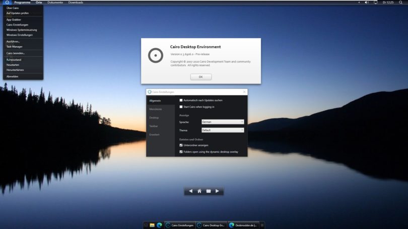 Cairo Desktop - Windows 10 und 7 Shell-Ersatz mit vielen Raffinessen ...
