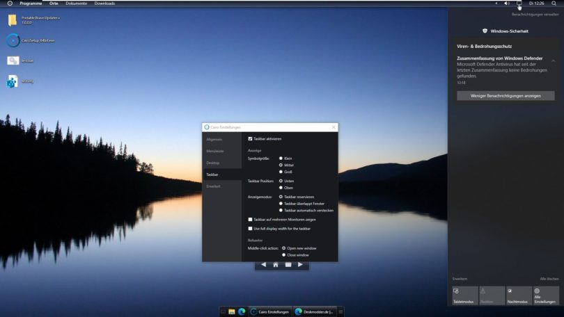 Cairo Desktop - Windows 10 und 7 Shell-Ersatz mit vielen Raffinessen ...