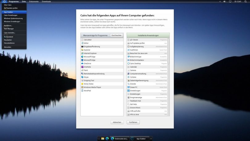 Cairo Desktop - Windows 10 und 7 Shell-Ersatz mit vielen Raffinessen ...