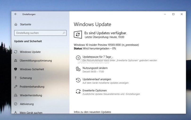 Windows 10 19569 steht für die Insider zum Download bereit - Deskmodder.de