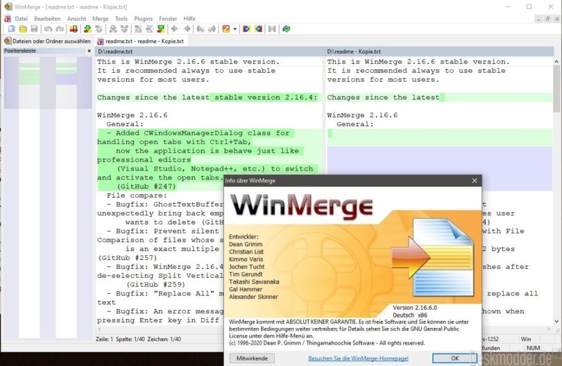 WinMerge 2.16.6 als Stable steht zum Download bereit - Deskmodder.de