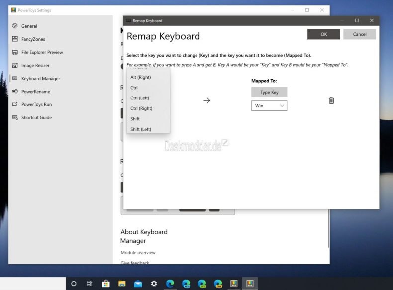 Keyboard Manager aus den PowerToys einmal angeschaut - Deskmodder.de