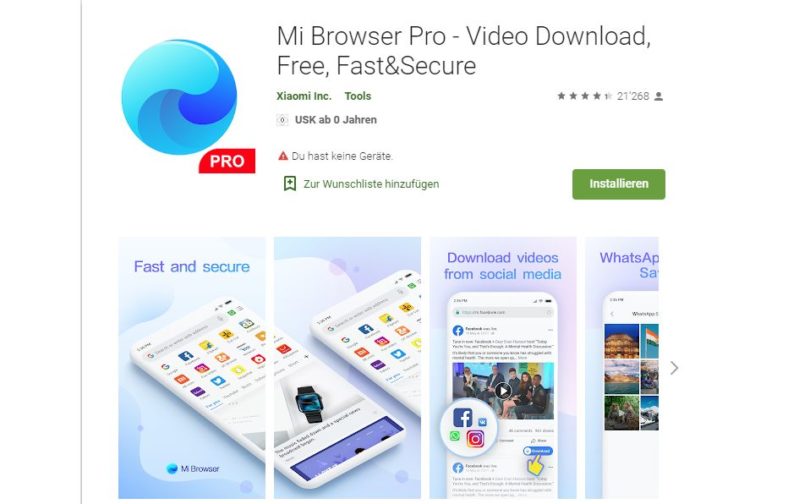 Mi Browser (Pro) 12.1.4 und Mint Browser 3.4.3 mit verbesserter Einstellung im Incognito-Modus ...