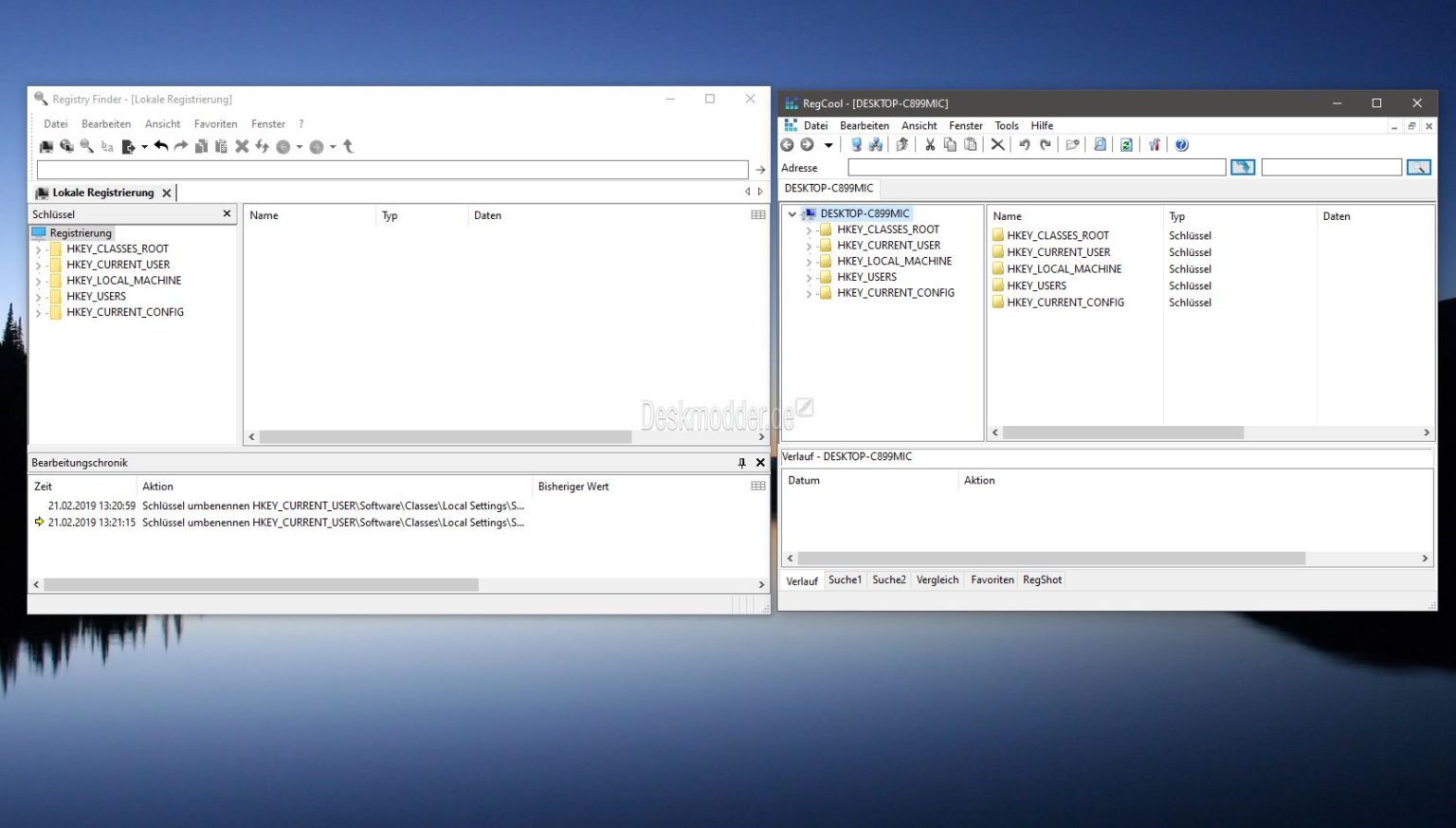 RegCool vs. Registry Finder - Ein kleiner Vergleich - Deskmodder.de