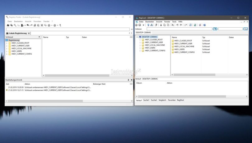 RegCool vs. Registry Finder - Ein kleiner Vergleich - Deskmodder.de