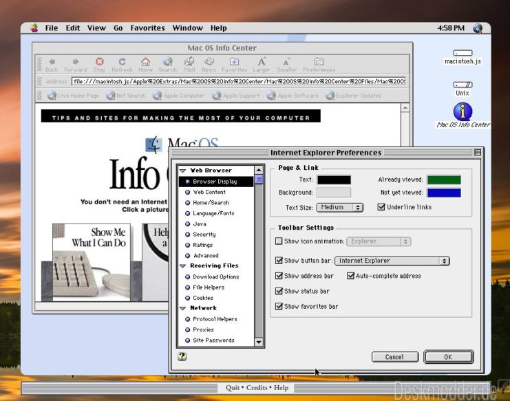 Mac OS 8 als Electron App für Windows, Mac und Linux - Deskmodder.de