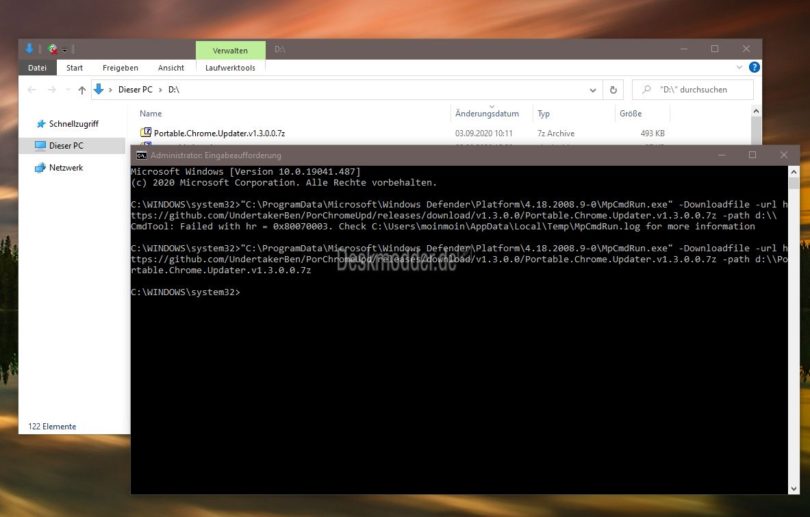Windows Defender (MpCmdRun.exe) als Download-Manager nutzen? Kein ...