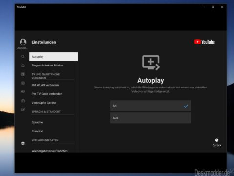 Windows 10 und Xbox YouTube App im Microsoft Store - Deskmodder.de