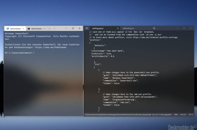 Windows Terminal anpassen und einige Tastenkombinationen unter Windows ...