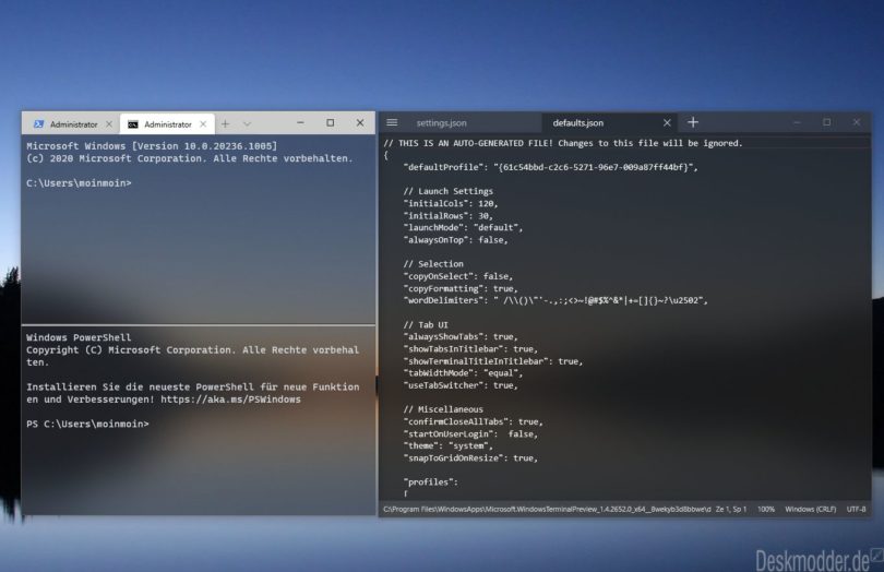 Windows Terminal anpassen und einige Tastenkombinationen unter Windows ...