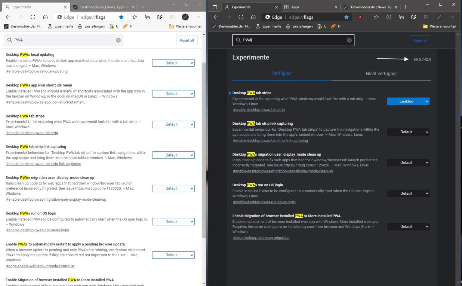 Microsoft Edge: Bei den PWA-Flags wurde aufgeräumt - Deskmodder.de