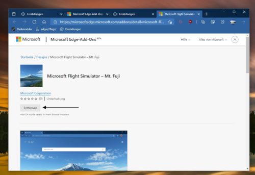 Microsoft Edge: Weitere Theme (Designs) zum Installieren im Edge Store ...