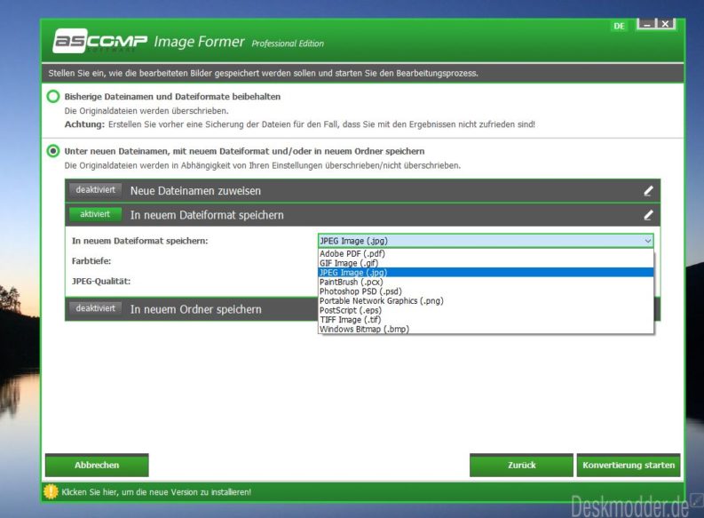 Image Former Bilder anpassen, konvertieren und mehr - Neue Software von Ascomp [Gewinnspiel ...